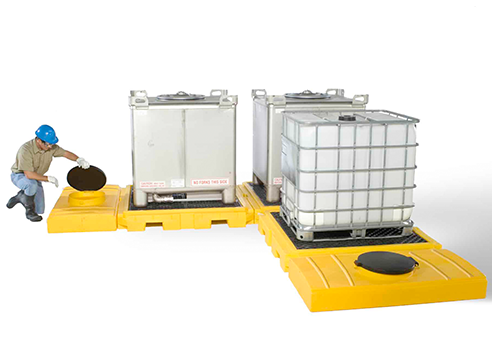 Ultra-Modular IBC Spill Pallet® 3-Tank Model - SCI Containers