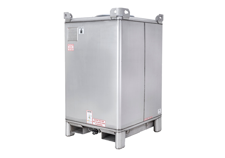 550 Gallon Supertainer Stainless Steel IBC Tote with EPDM - SCI Containers
