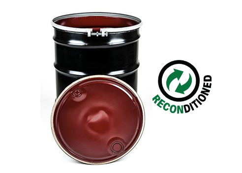 55 Gallon Steel Open Top, Lined, 2 Bung Cover - Durable - SCI Containers