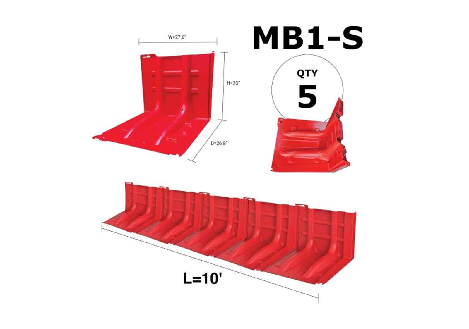 Mayim Modular Flood Barrier™ 20" Kits - SCI Containers