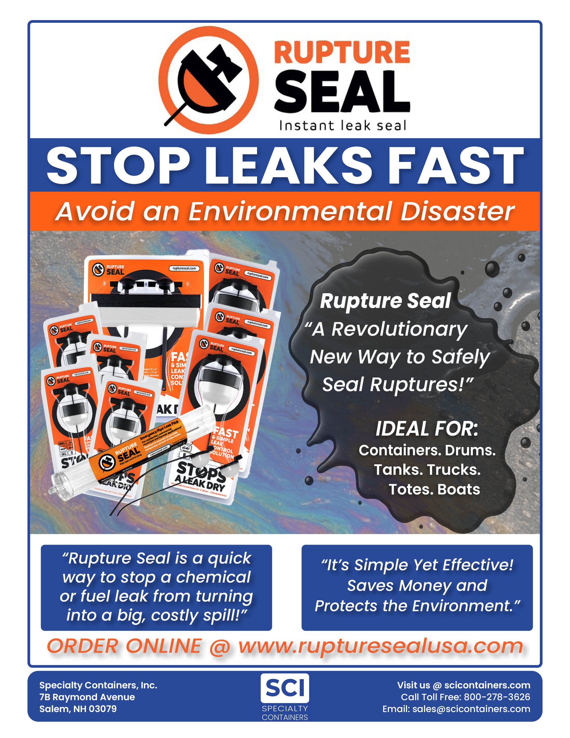 Rupture Seal™ - SCI Containers
